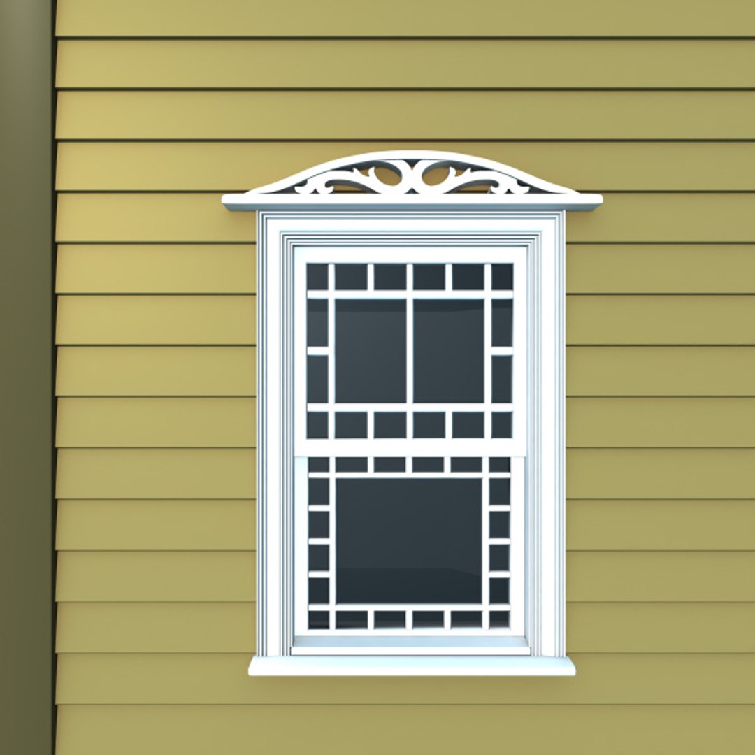 3d model decorative window header