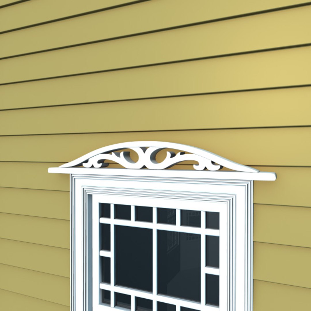 3d model decorative window header