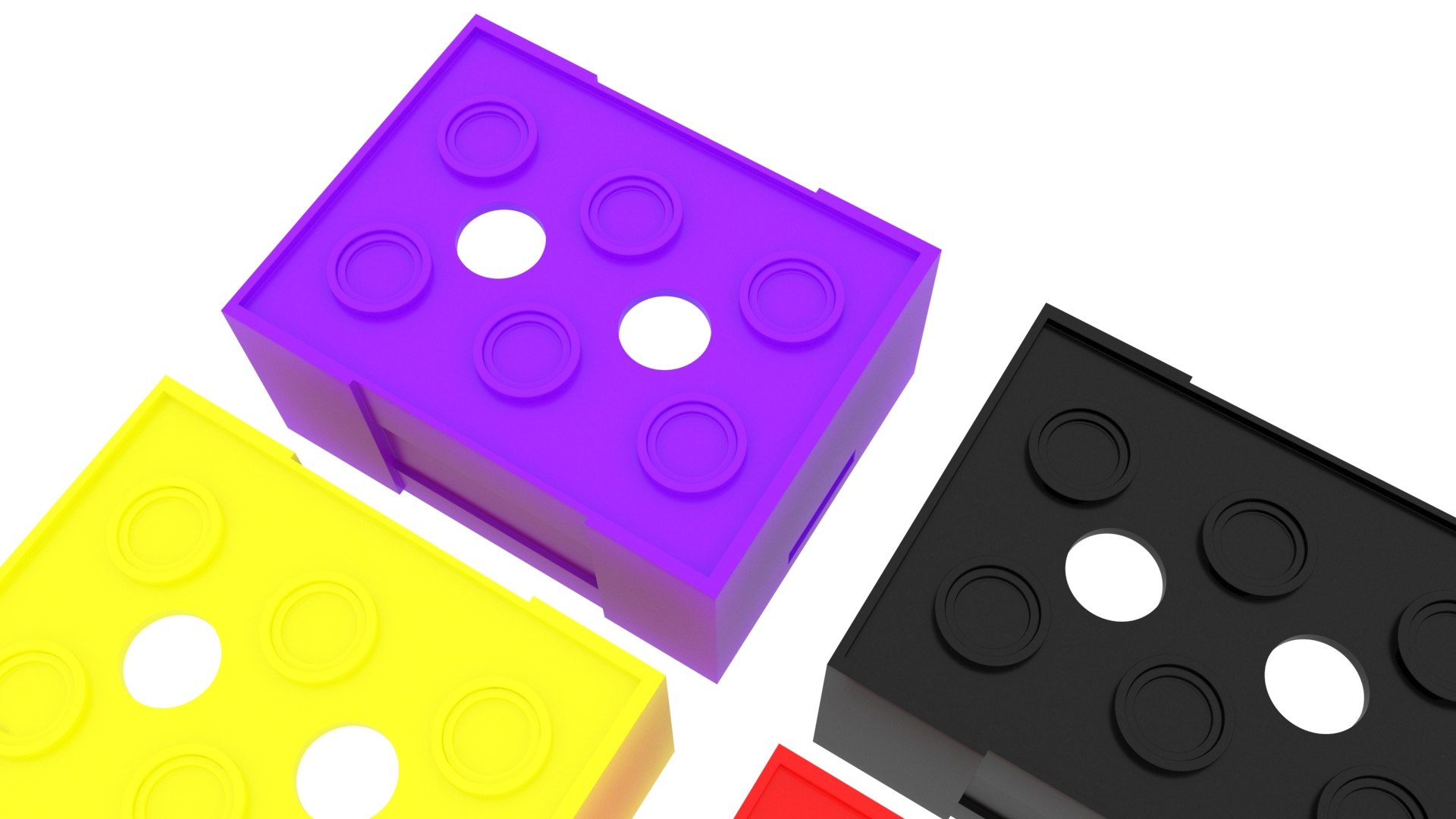 3D Colored Lego Plastic Crates model - TurboSquid 1866938