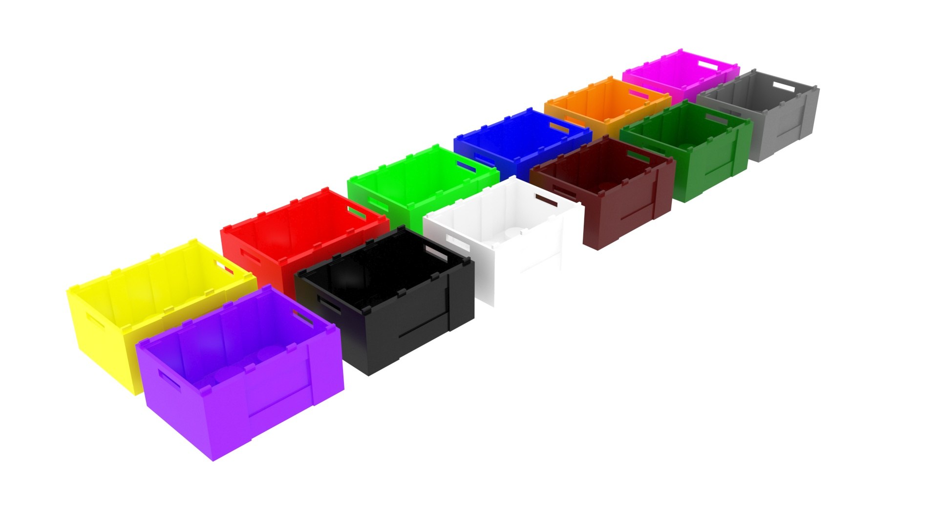 3D Colored Lego Plastic Crates Model - TurboSquid 1866938
