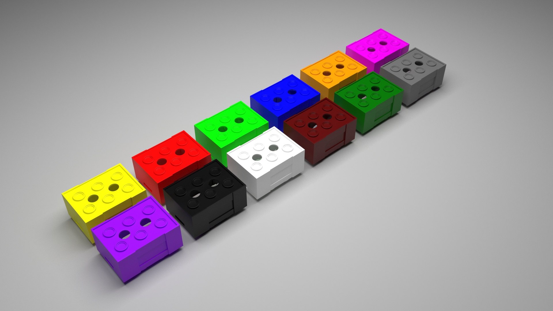 3D Colored Lego Plastic Crates Model - TurboSquid 1866938