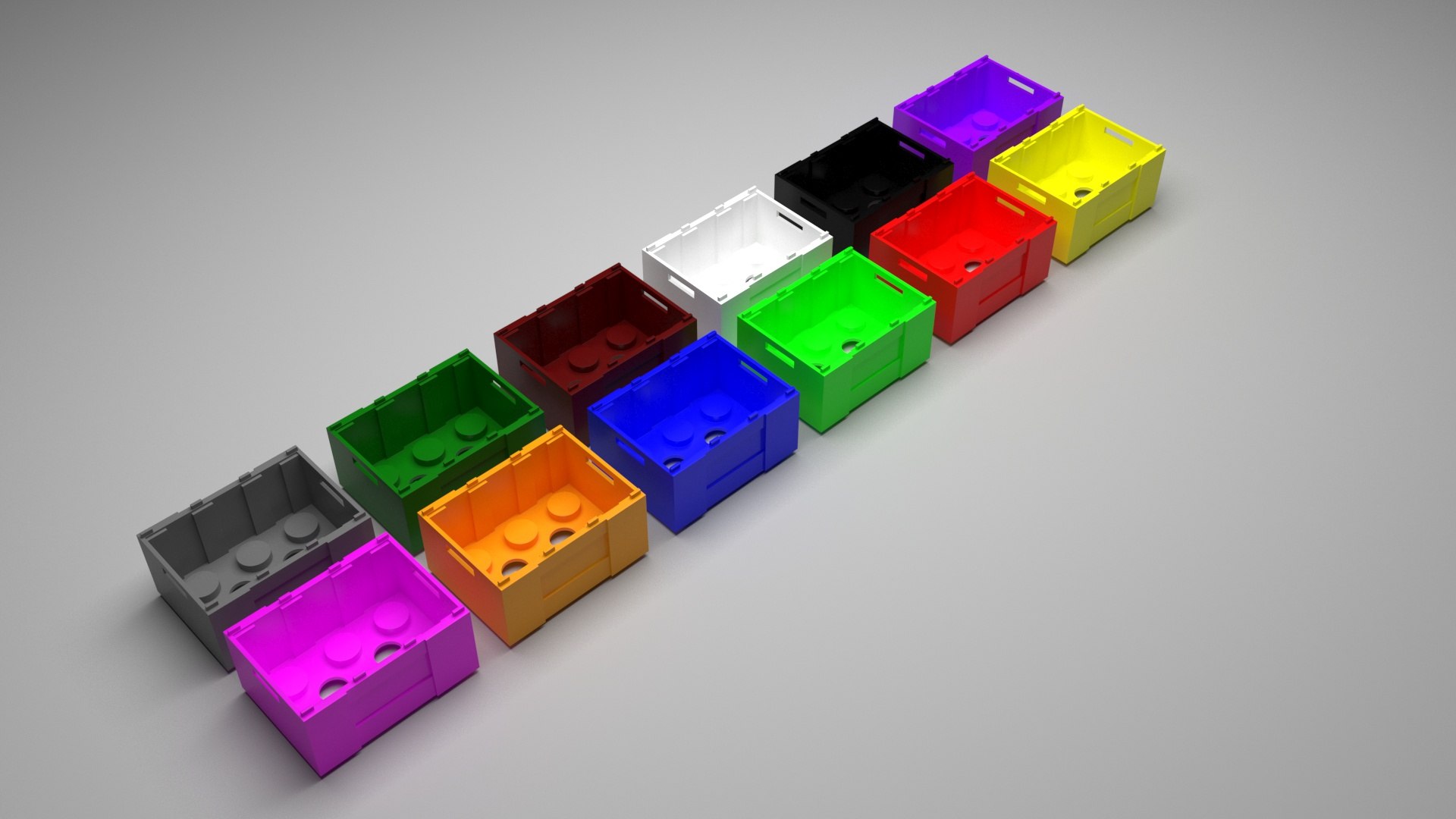 3D Colored Lego Plastic Crates Model - TurboSquid 1866938