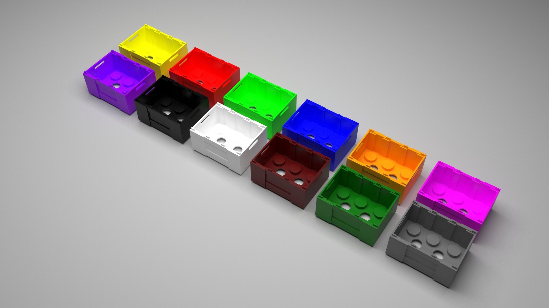 3D Colored Lego Plastic Crates Model - TurboSquid 1866938