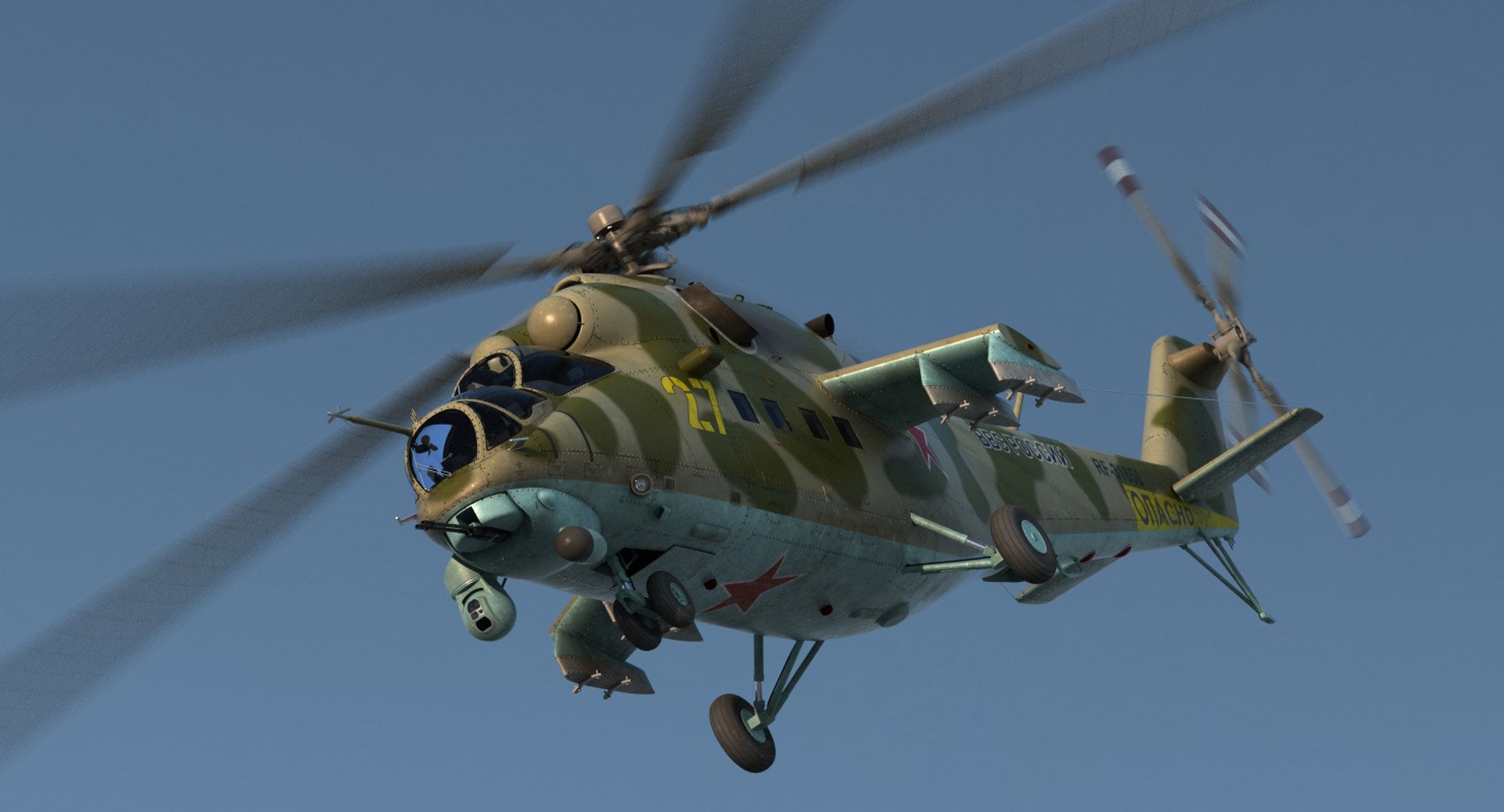 russian helicopter mi-35m 3d model