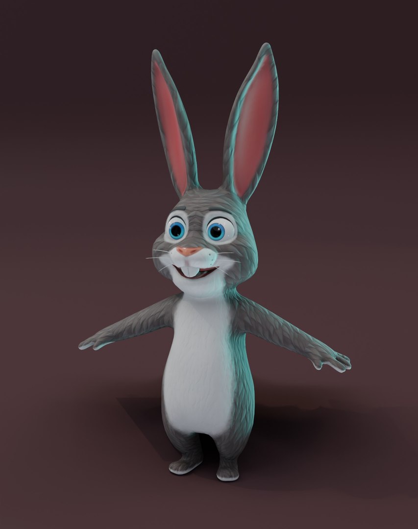 Cartoon Rabbit Animated 3D Model 3D - TurboSquid 1736539