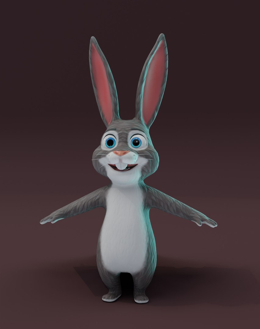 Cartoon Rabbit Animated 3D Model 3D - TurboSquid 1736539