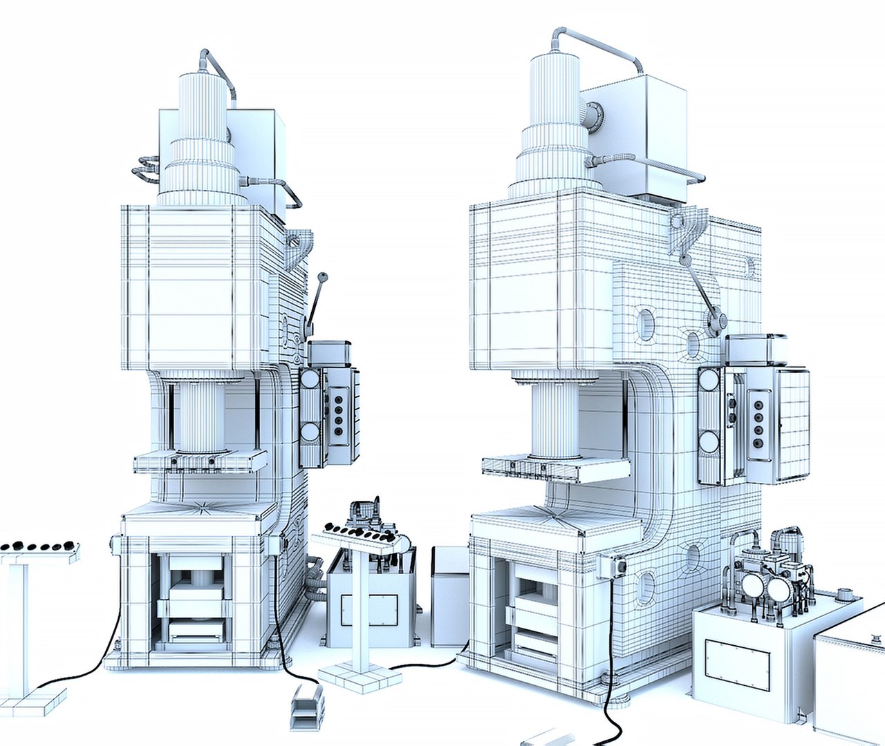 PYE250 Hydraulic press - Industrial machine tool 3D - TurboSquid 1995316