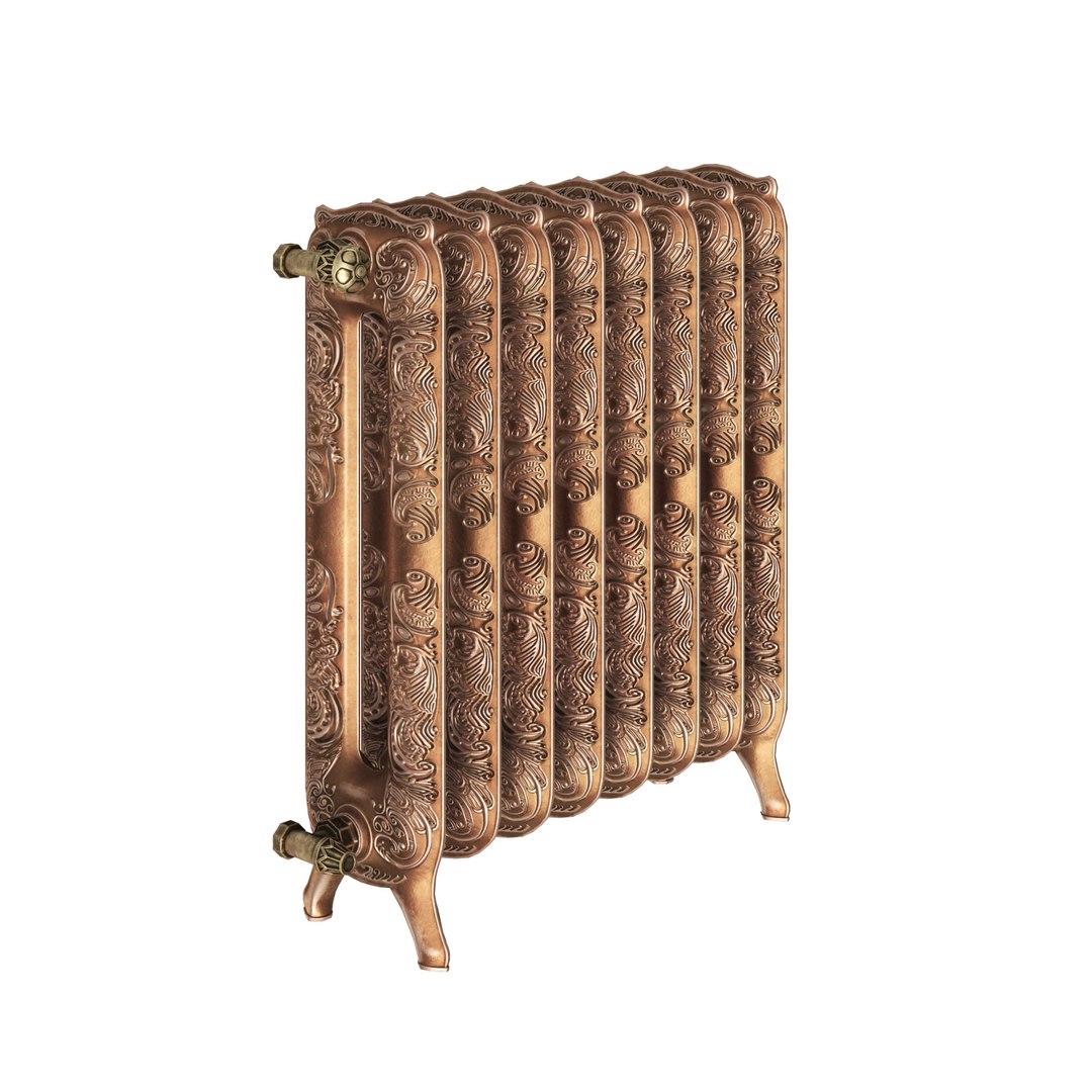 Classic Cast Iron Radiator Bronze Low-poly Model - TurboSquid 1772179