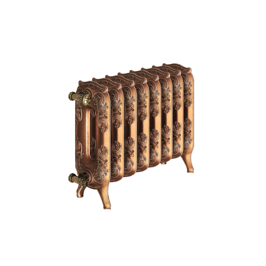Classic Cast Iron Radiator Bronze Low-poly Model - TurboSquid 1772179