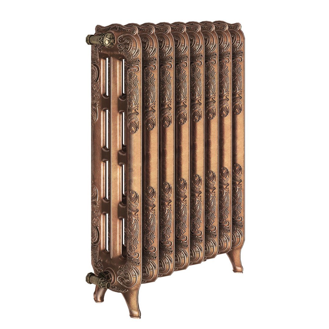 Classic Cast Iron Radiator Bronze Low-poly Model - TurboSquid 1772179