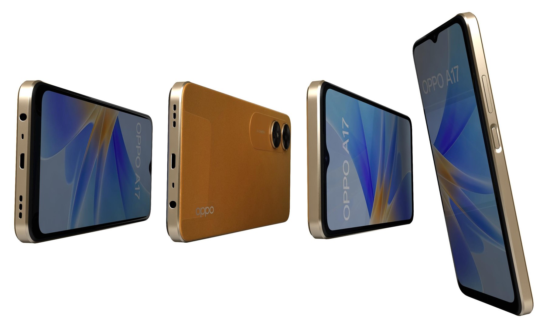 3D OPPO A17 Gold - TurboSquid 1988701