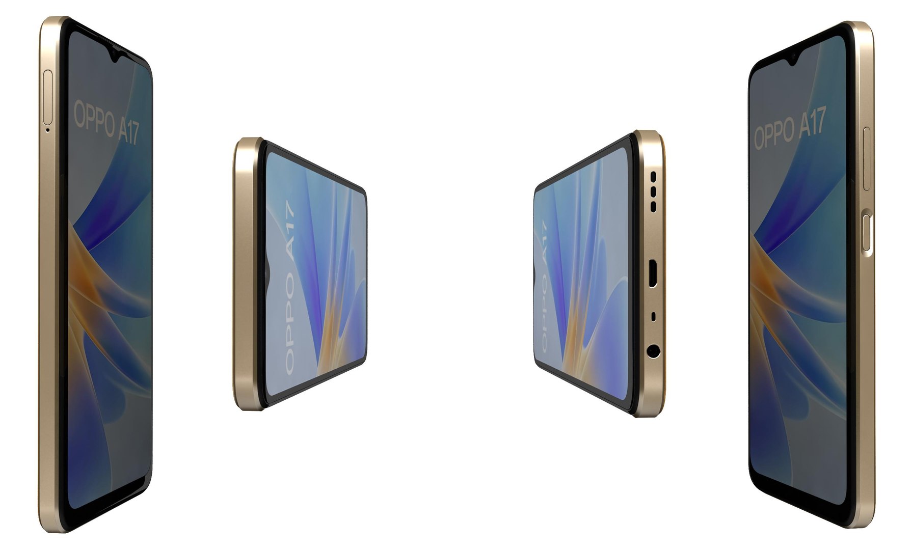 3D OPPO A17 Gold - TurboSquid 1988701