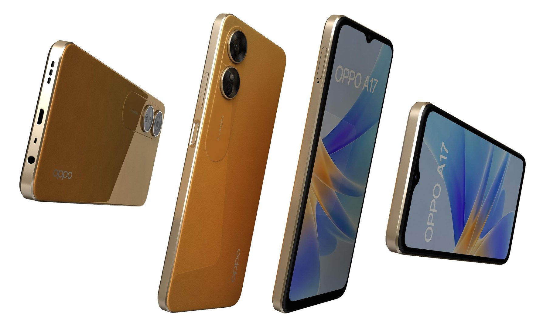 3D OPPO A17 Gold - TurboSquid 1988701