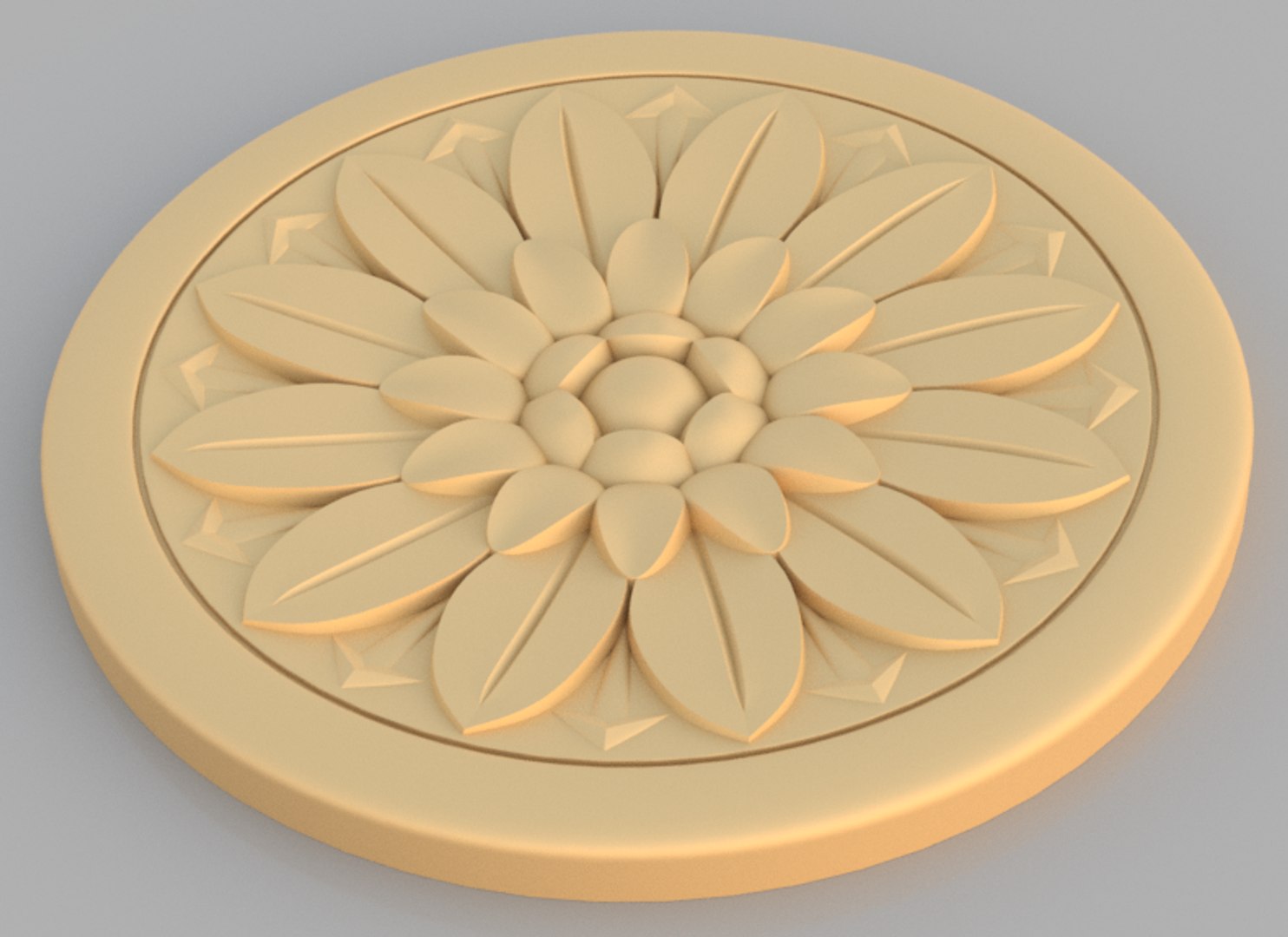 Flower rosette model - TurboSquid 1496839