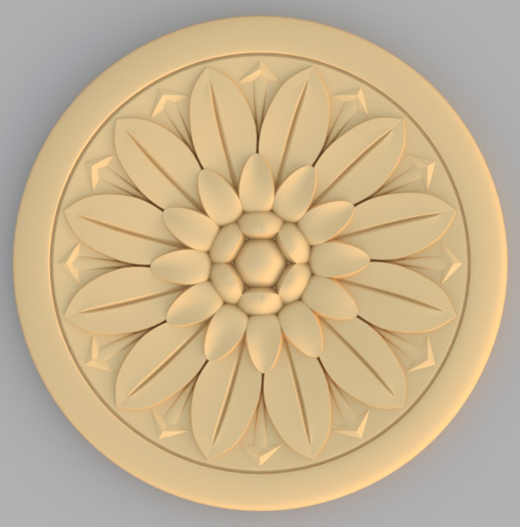 Flower rosette model - TurboSquid 1496839
