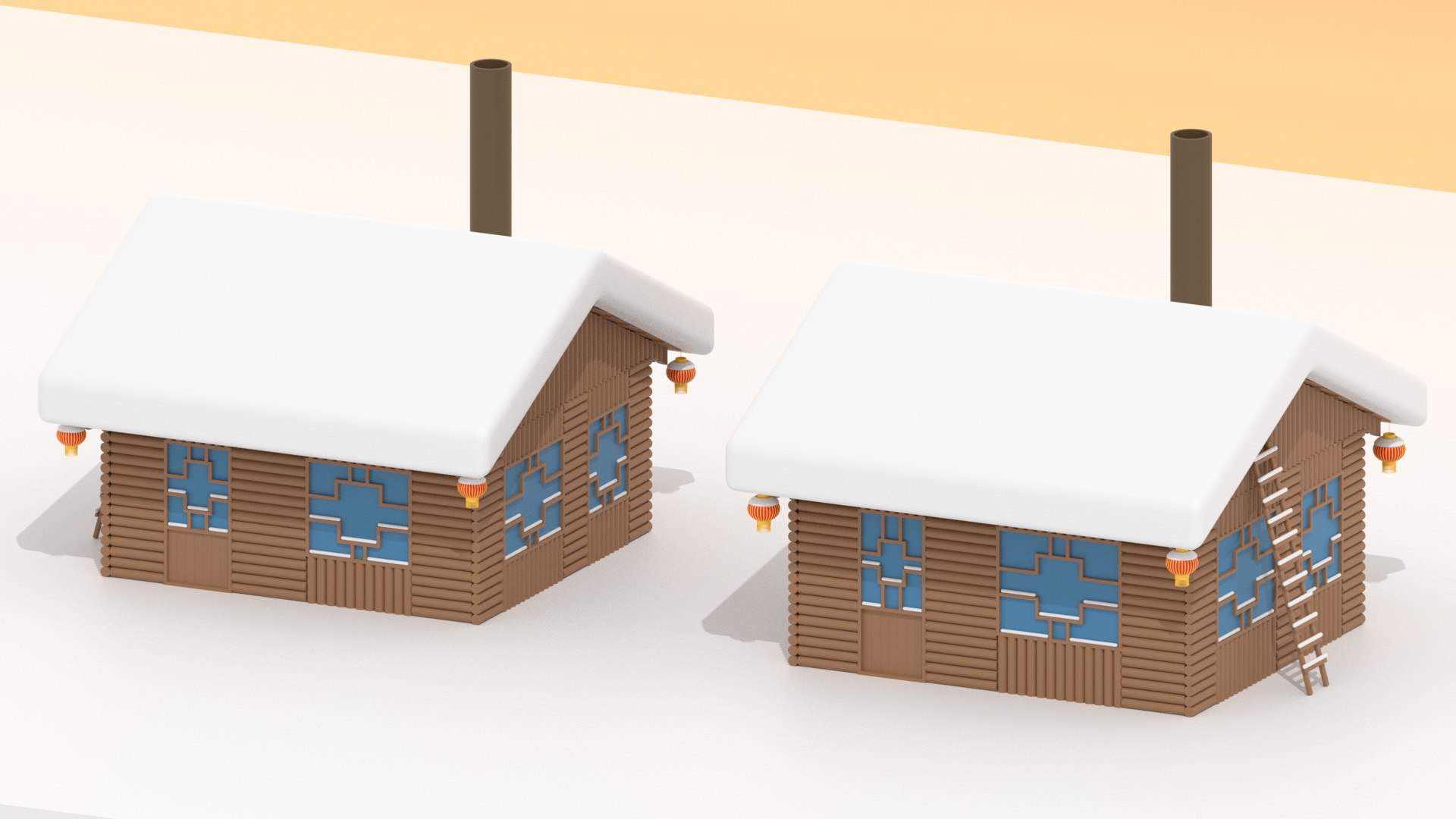 3D model Chinese Snow Village House - TurboSquid 2022993