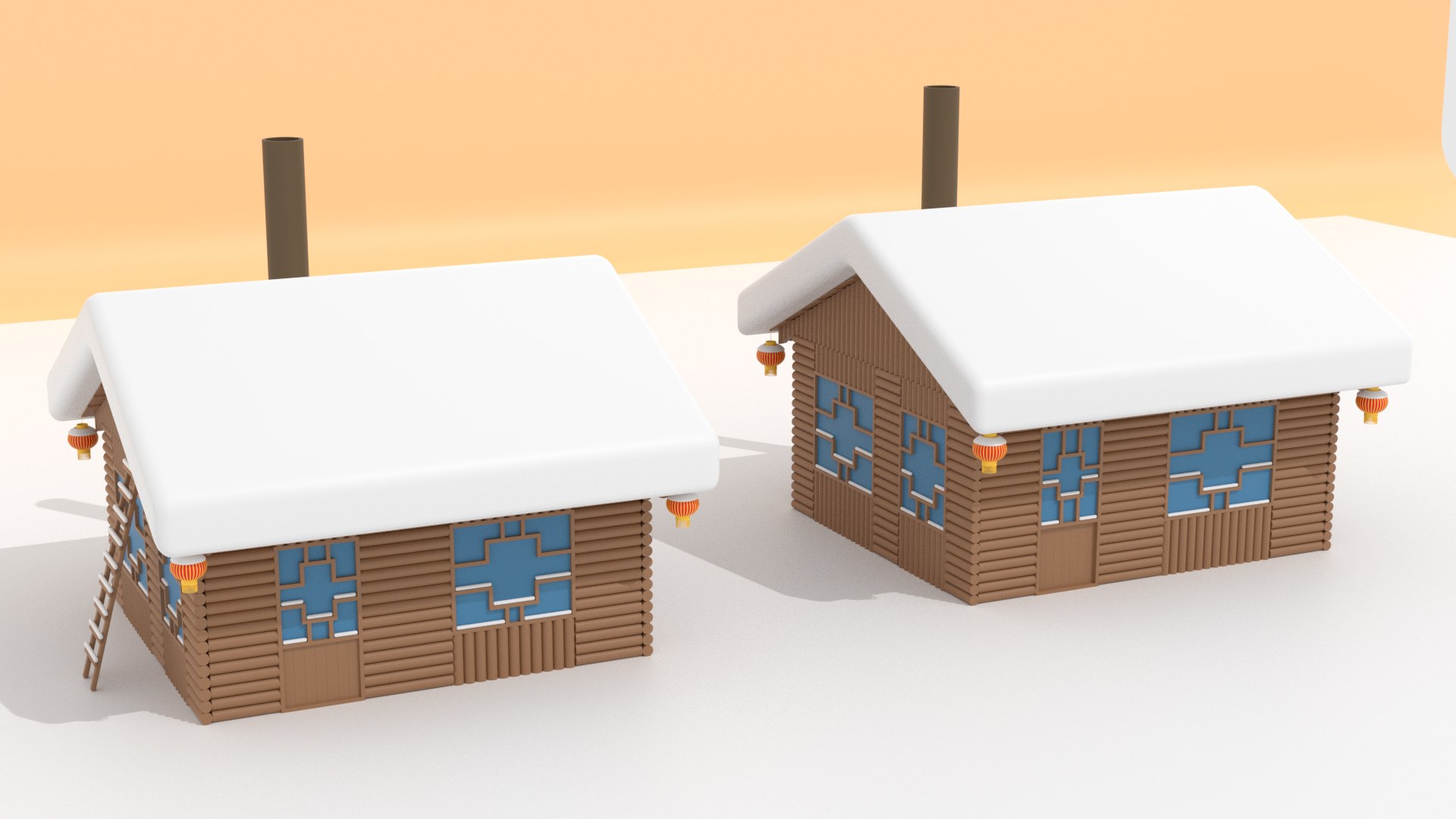 3D model Chinese Snow Village House - TurboSquid 2022993