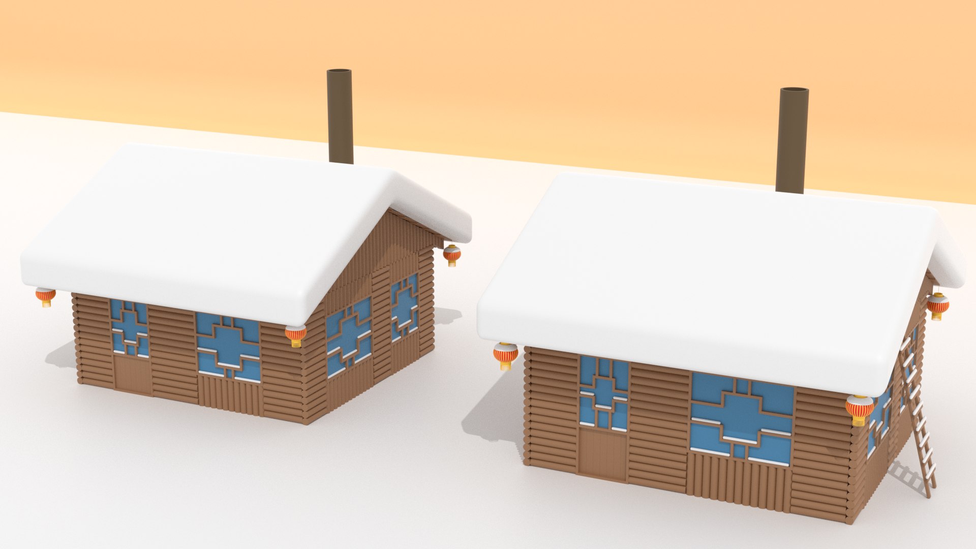 3D model Chinese Snow Village House - TurboSquid 2022993