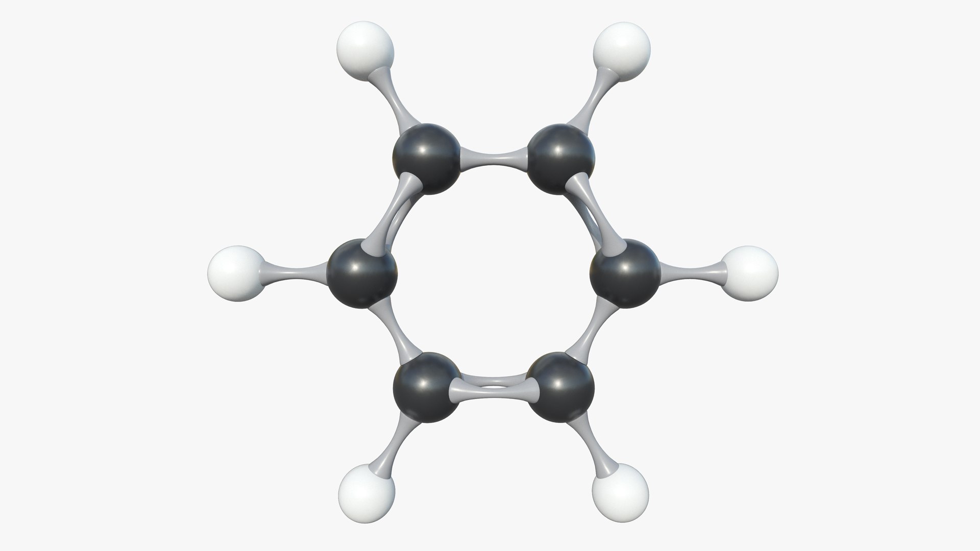 3D Benzene Max Molecule With PBR 4K 8K - TurboSquid 1942190