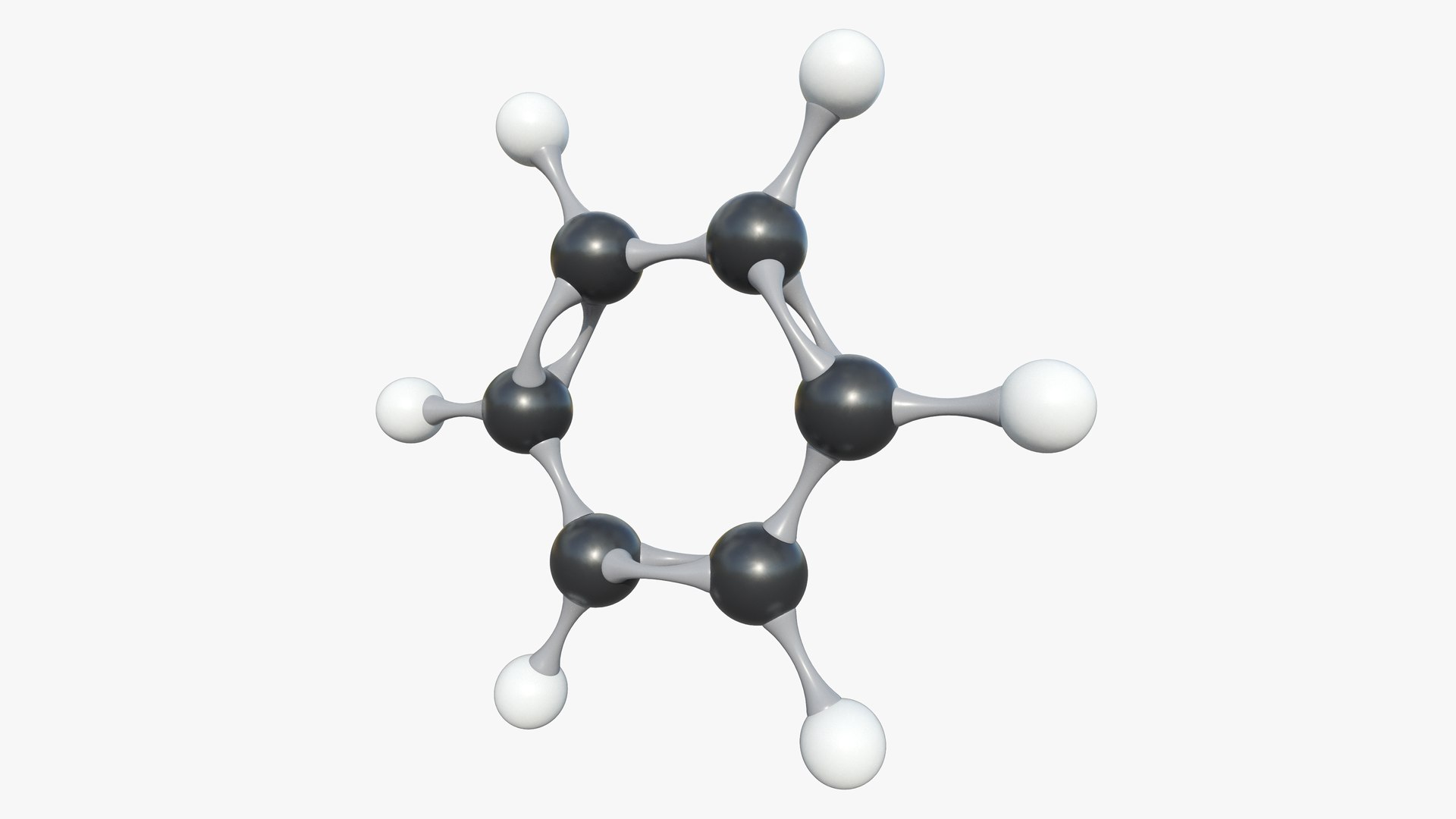 3D Benzene Max Molecule With PBR 4K 8K - TurboSquid 1942190