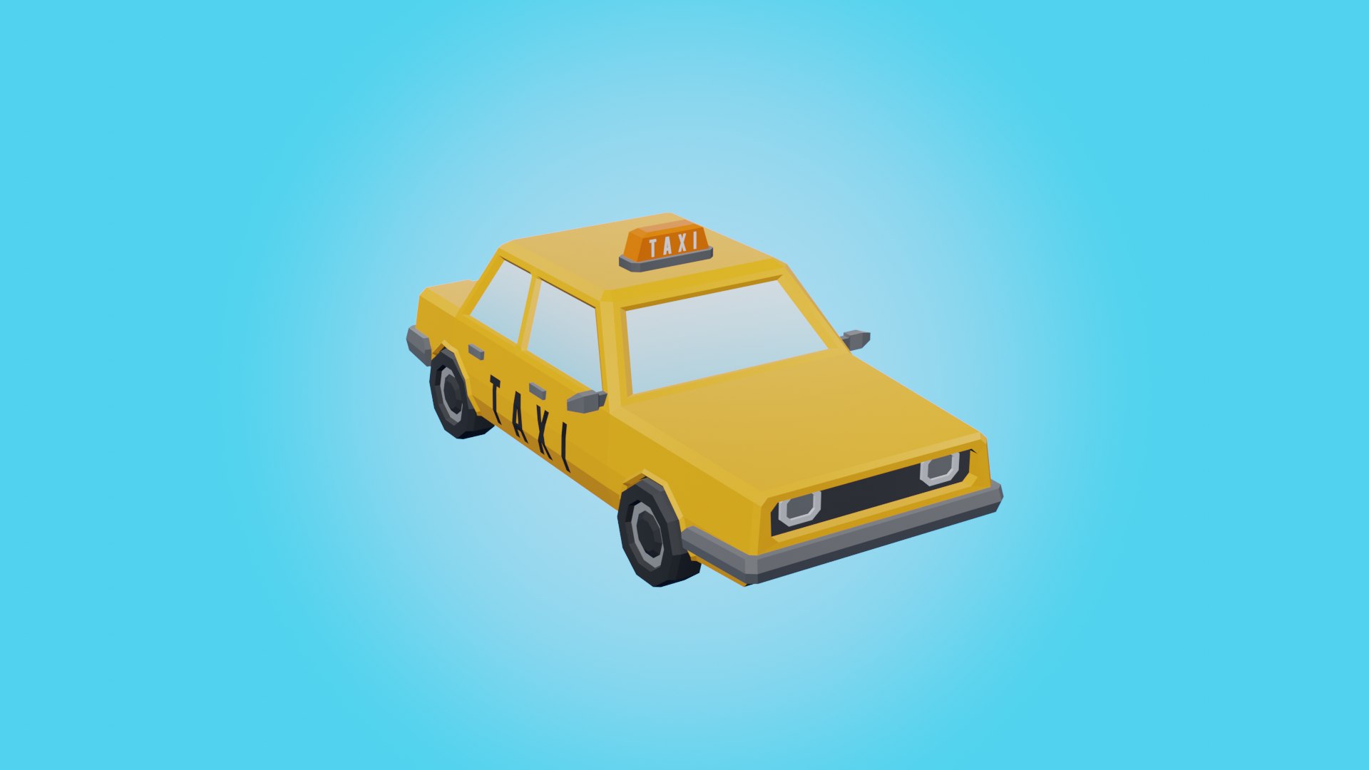 Low Poly Taxi 3D Model - TurboSquid 1915805