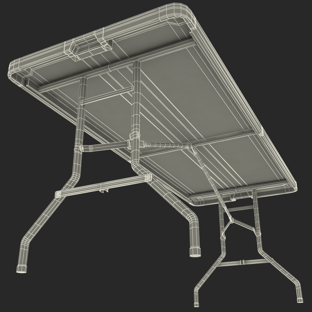 3d center folding table model