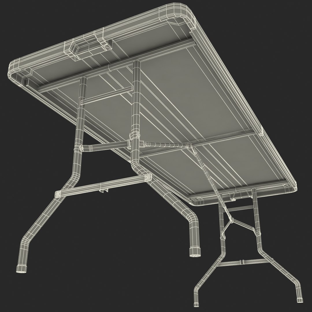 3d Center Folding Table Model