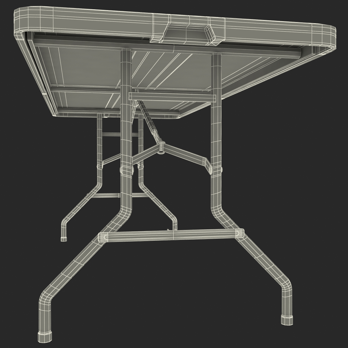 3d center folding table model