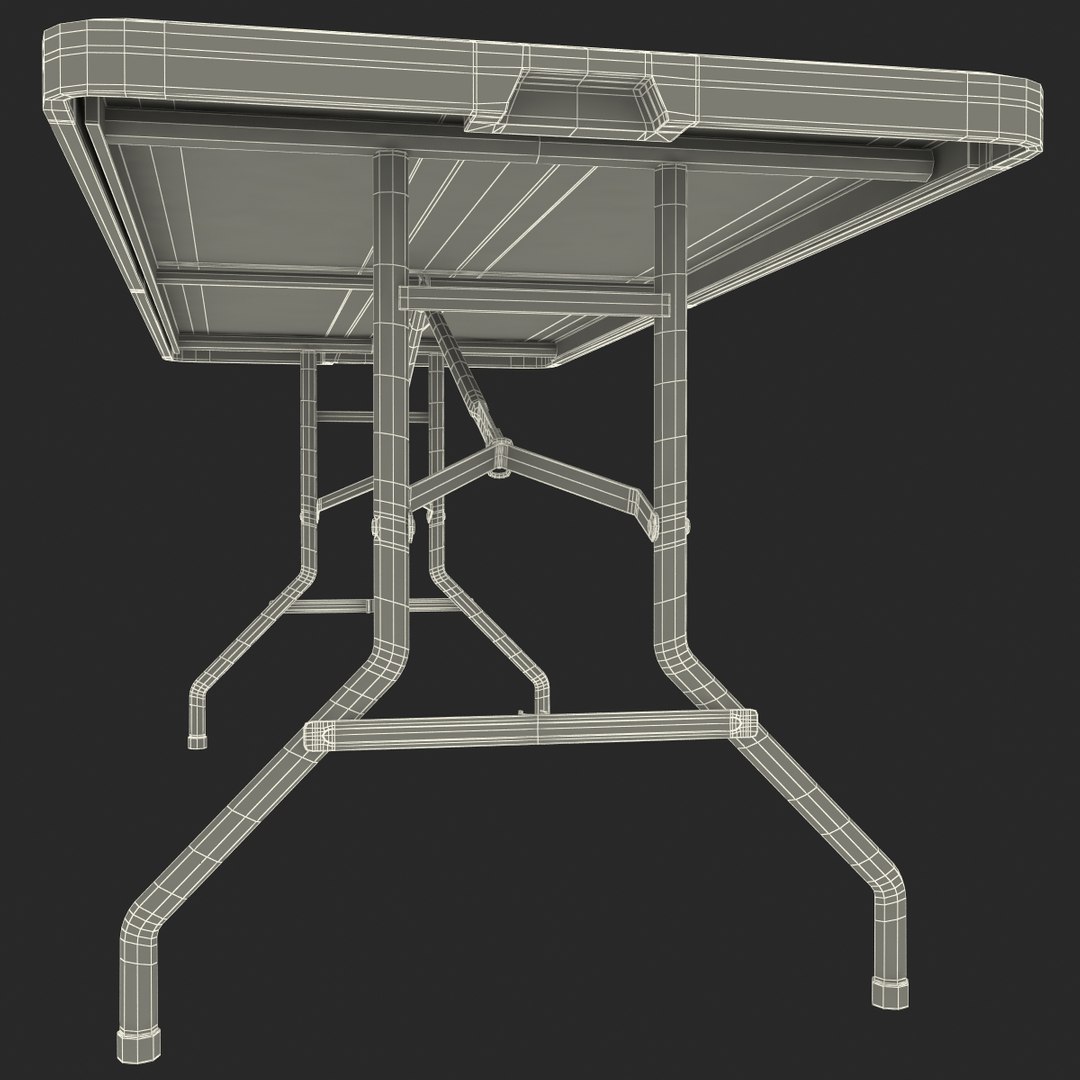 3d Center Folding Table Model