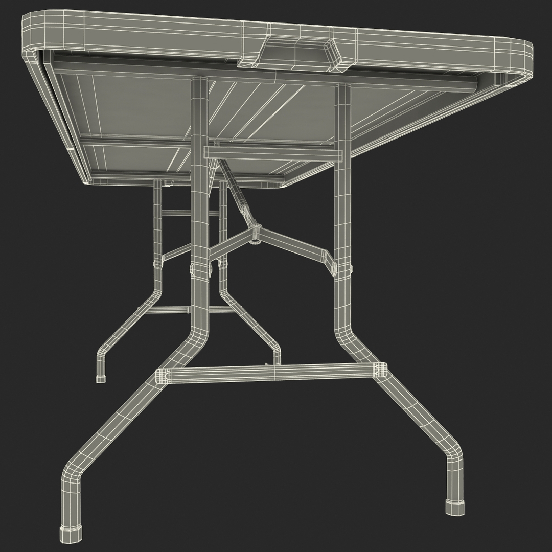 3d center folding table model