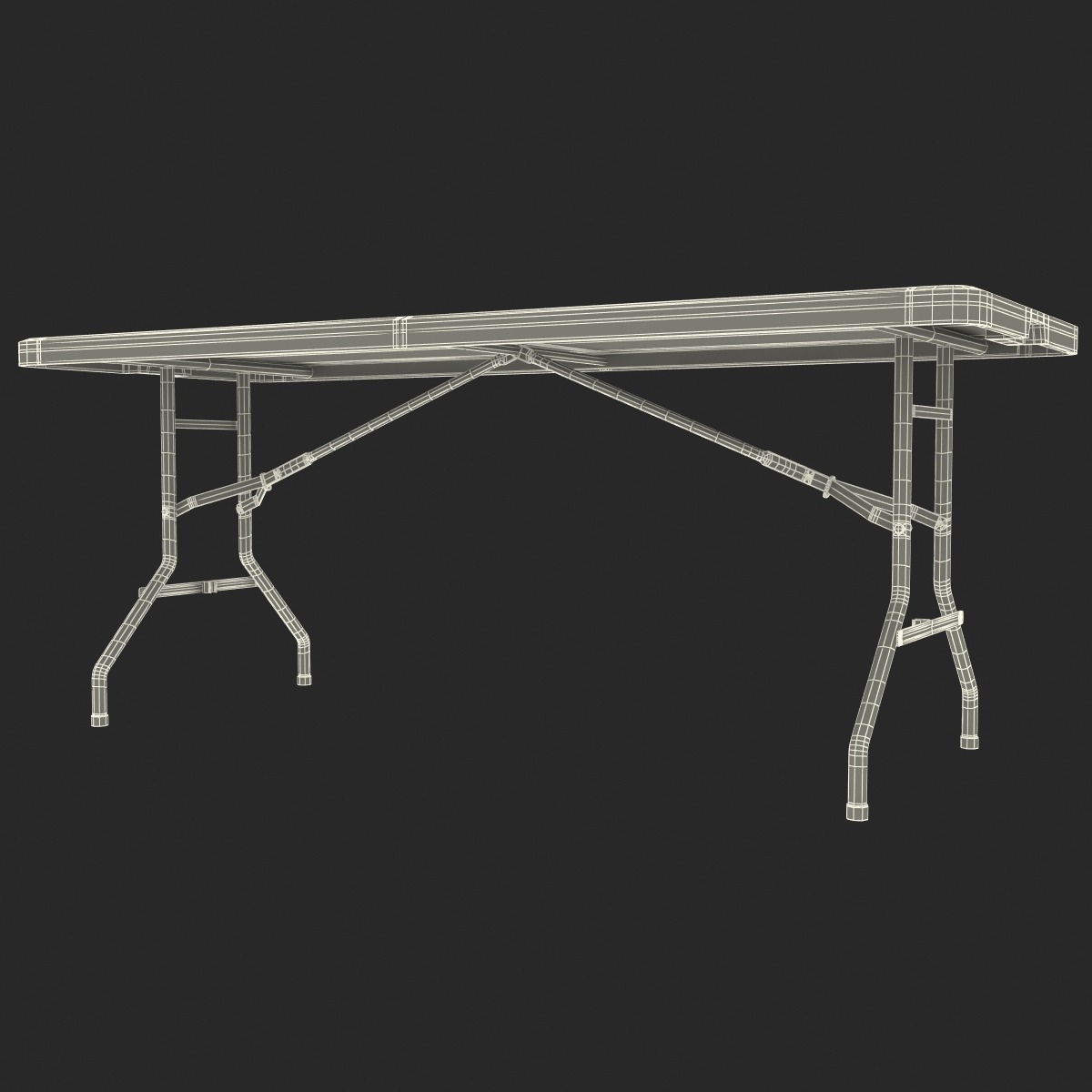 3d center folding table model