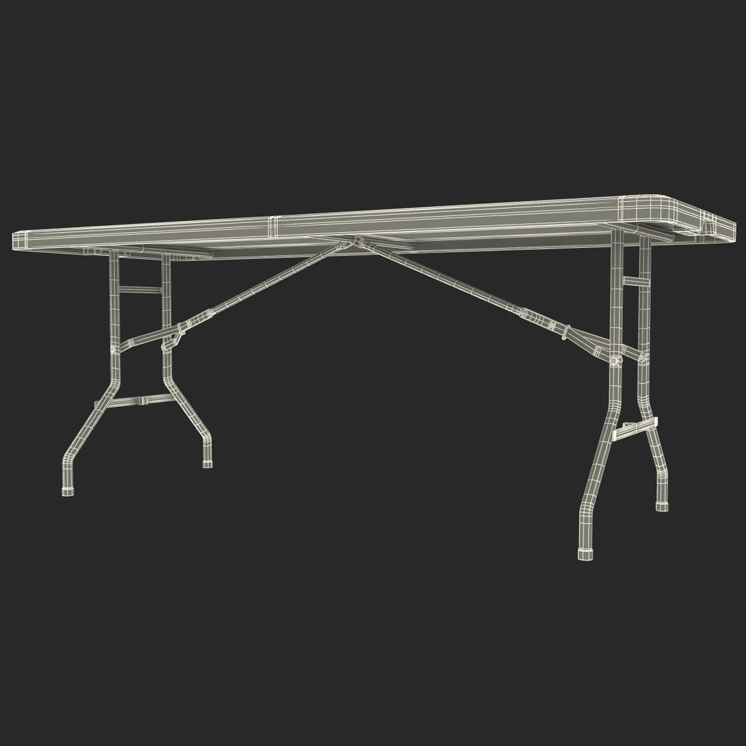 3d Center Folding Table Model