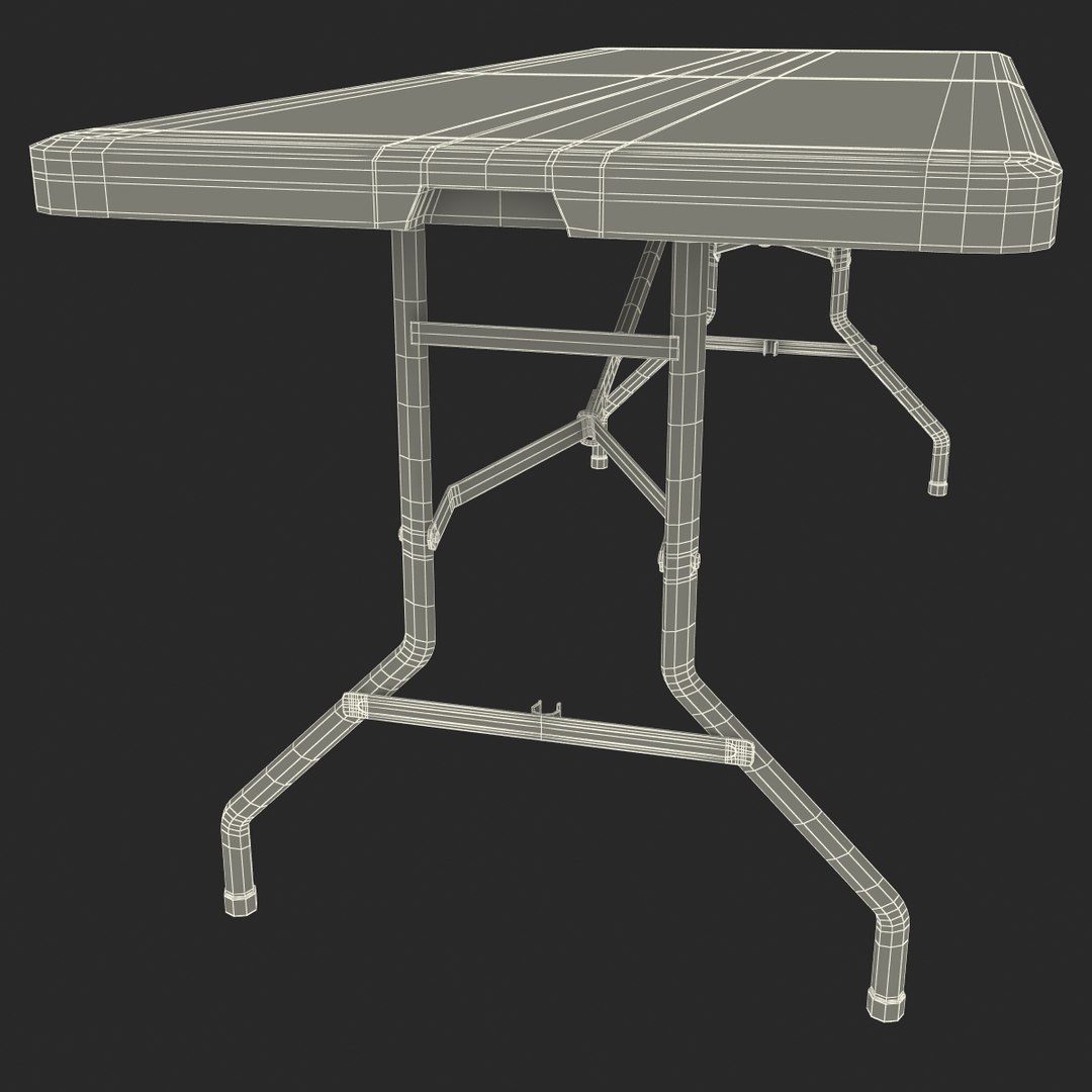 3d Center Folding Table Model