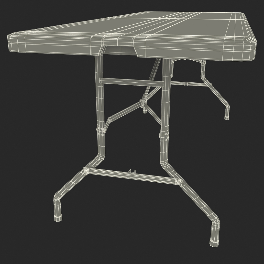 3d center folding table model