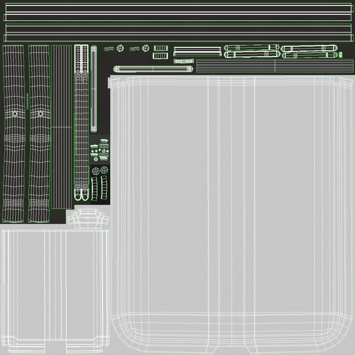 3d center folding table model
