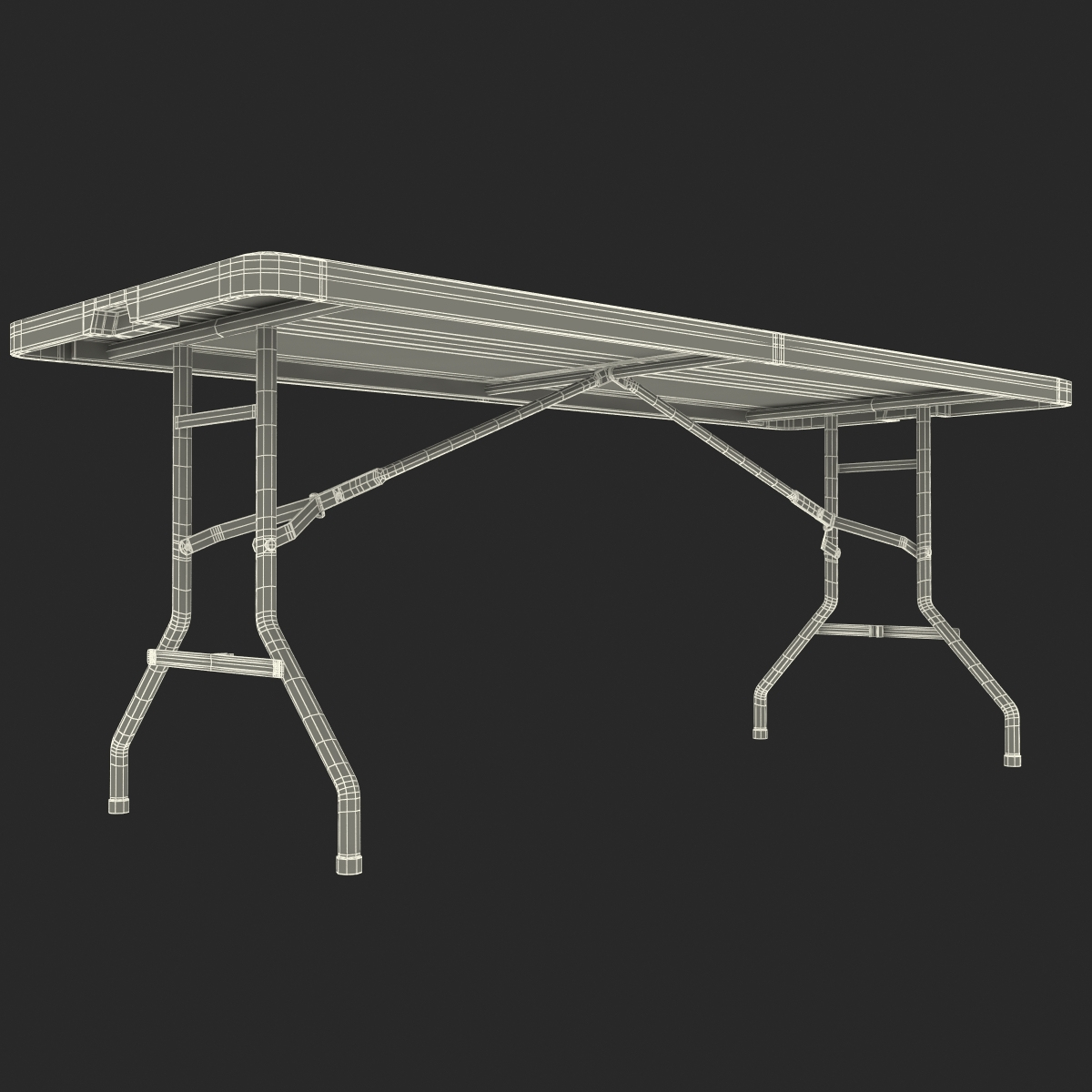 3d center folding table model