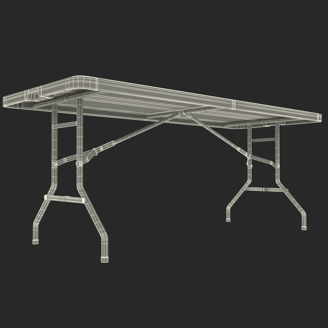3d Center Folding Table Model