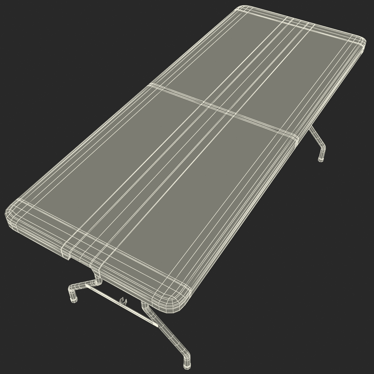 3d center folding table model