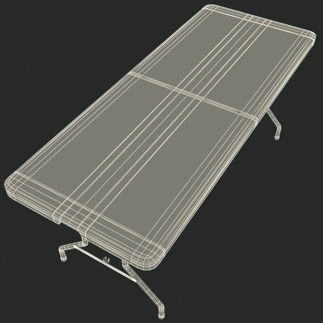 3d Center Folding Table Model
