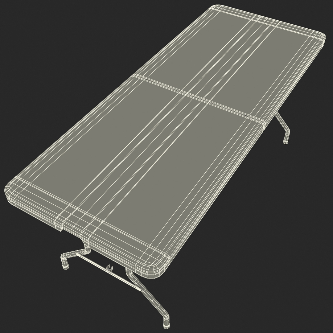 3d center folding table model