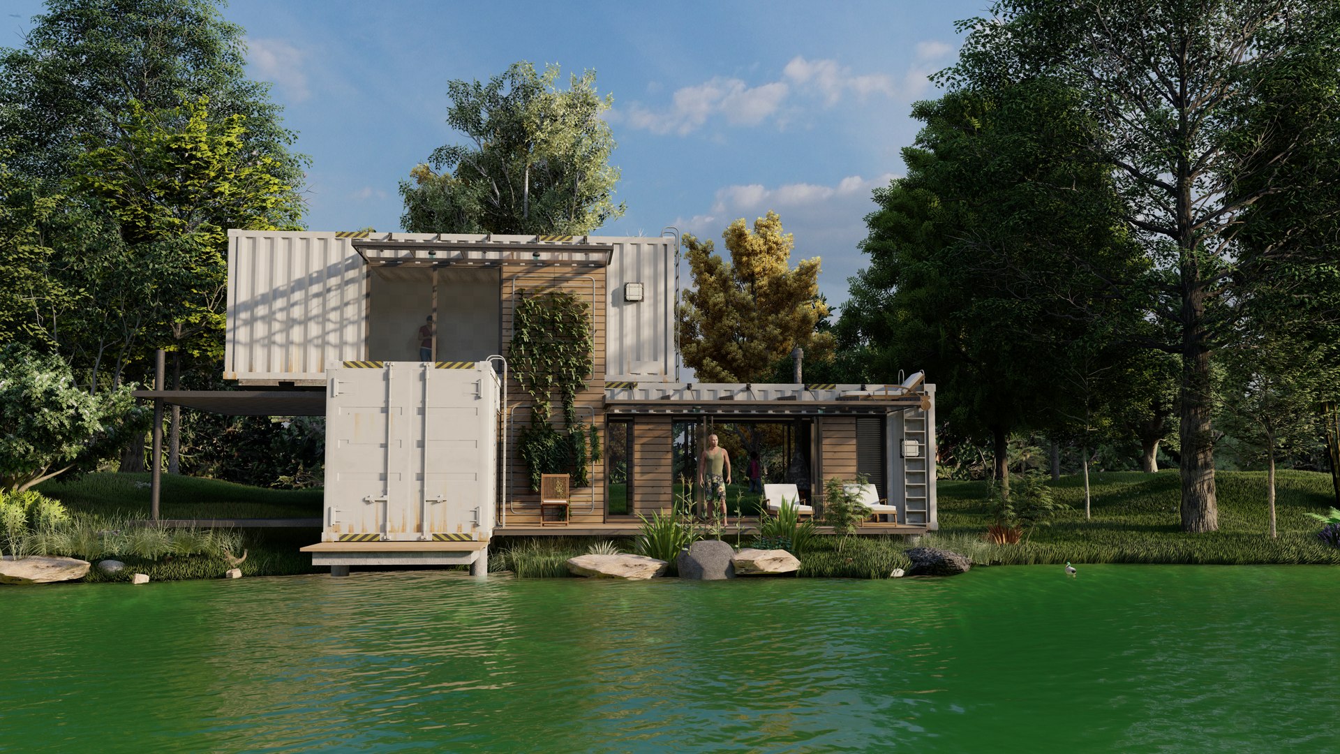 3D Container Building - TurboSquid 2084929