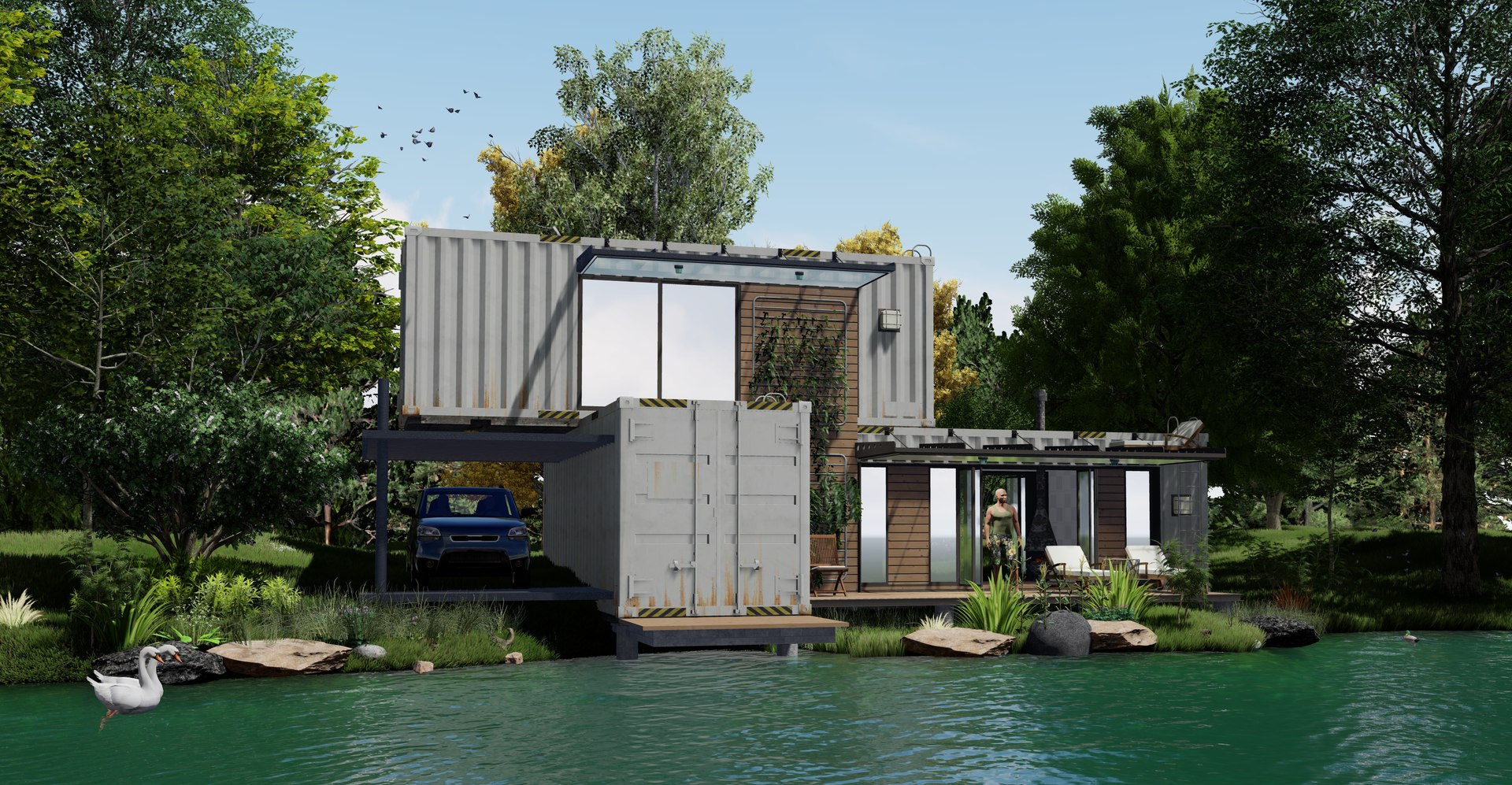 3D Container Building - TurboSquid 2084929