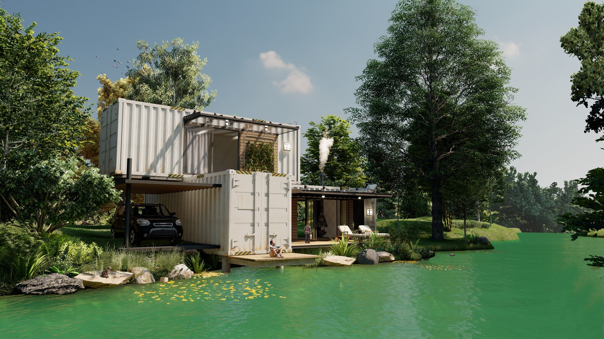 3D Container Building - TurboSquid 2084929