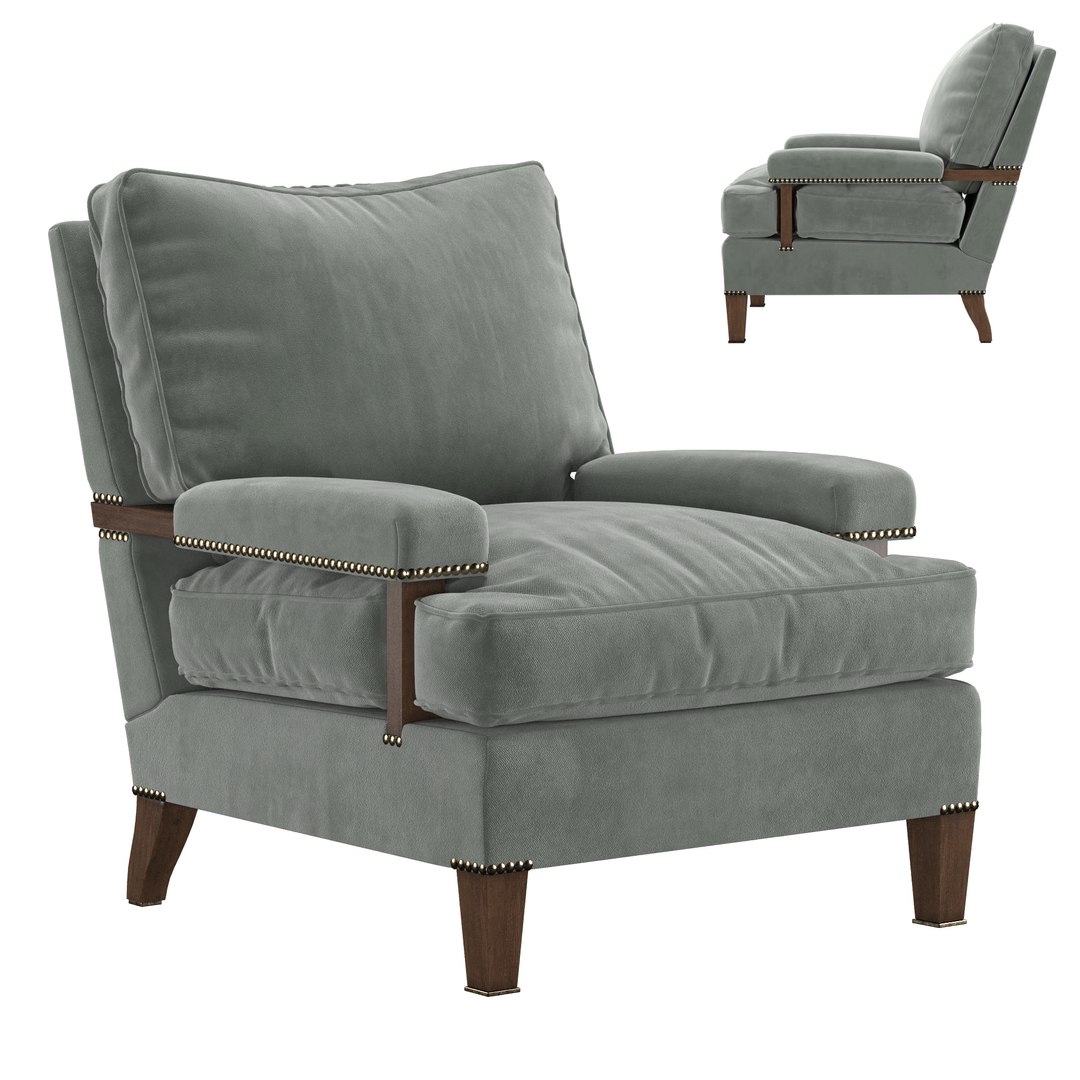 3D Preston Club Chair model - TurboSquid 2156257