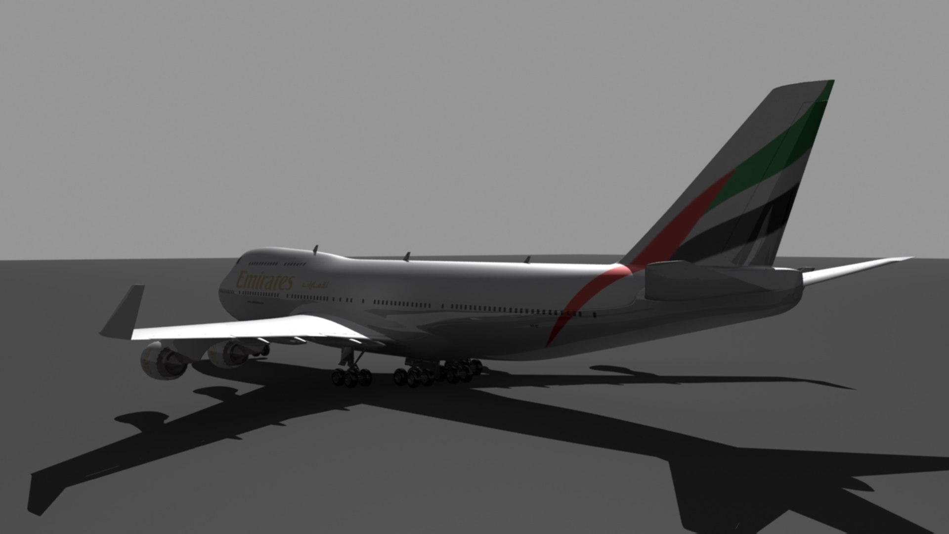 3D Emirates Boeing 747 Model - TurboSquid 2129743