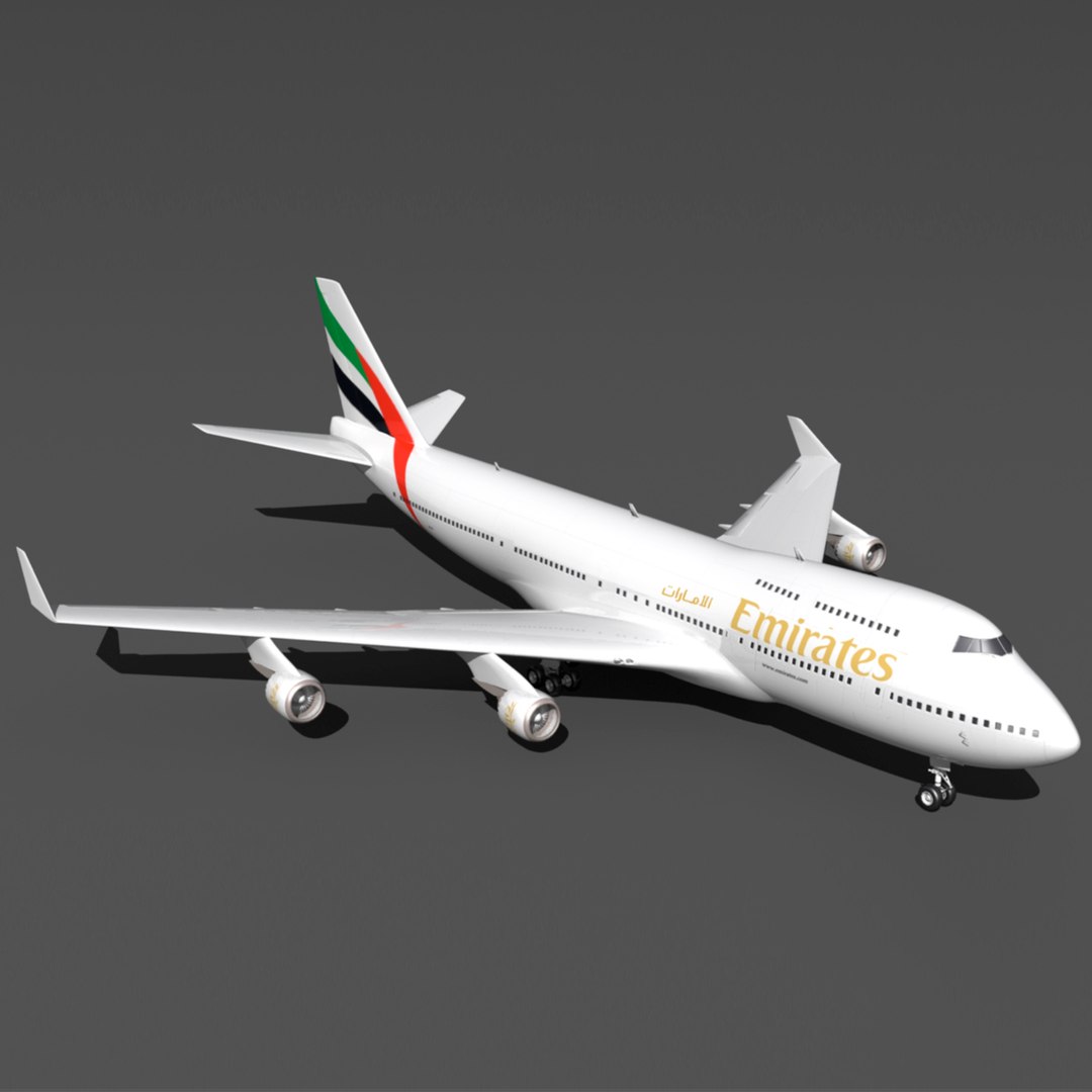 3D Emirates Boeing 747 Model - TurboSquid 2129743