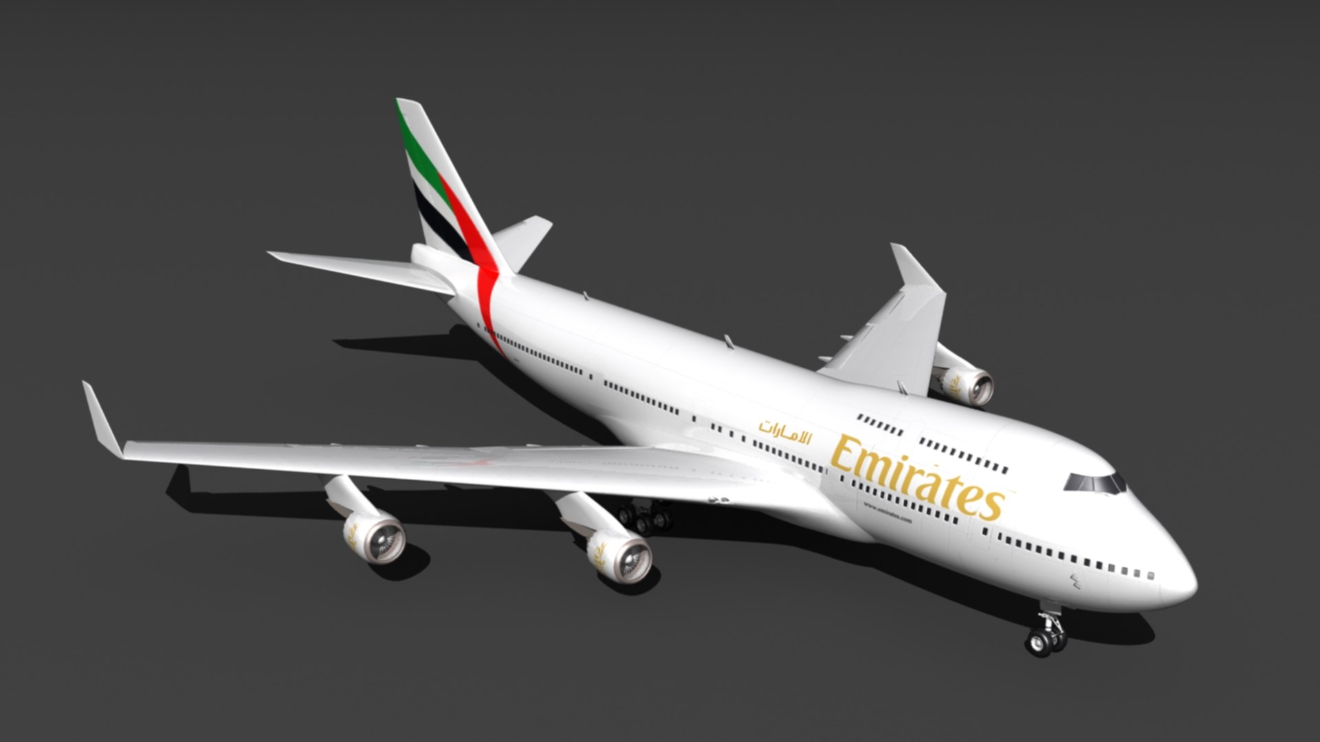 3D Emirates Boeing 747 Model - TurboSquid 2129743