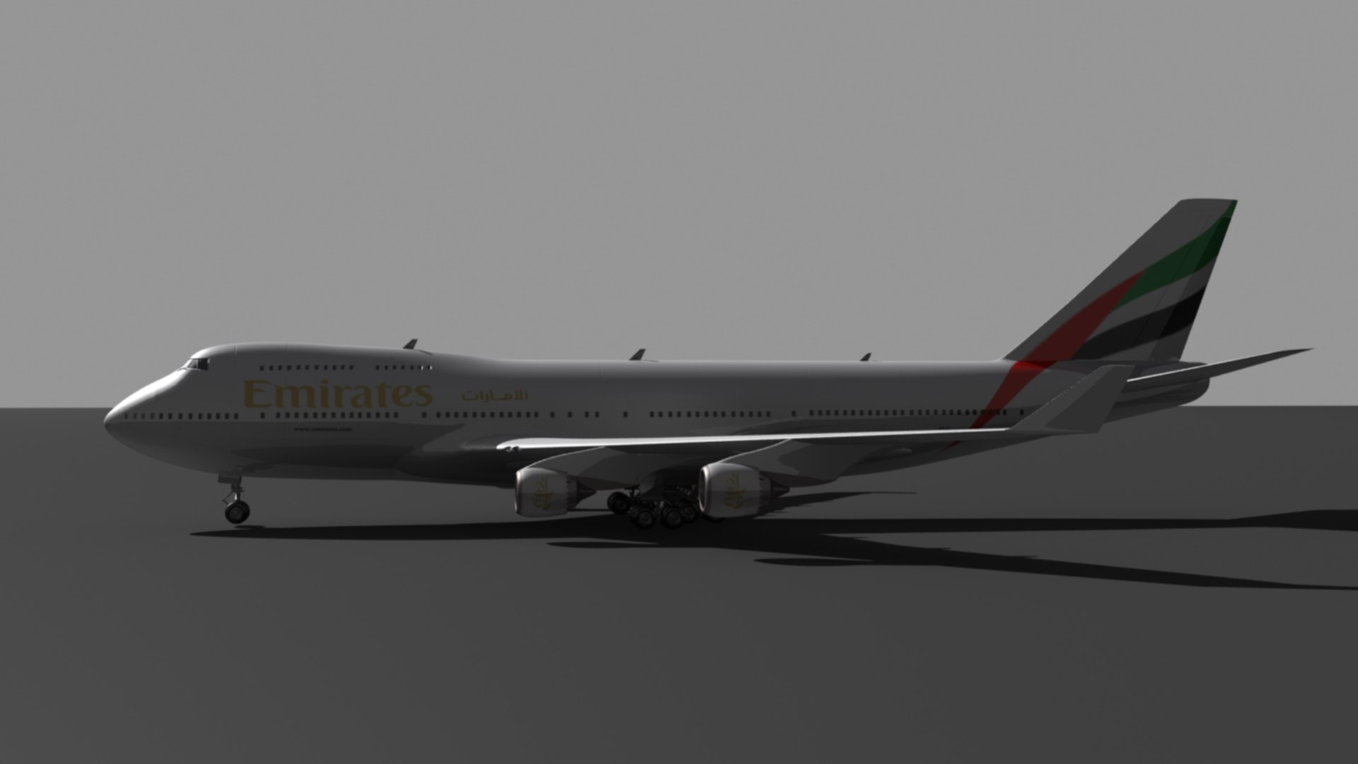3D Emirates Boeing 747 Model - TurboSquid 2129743