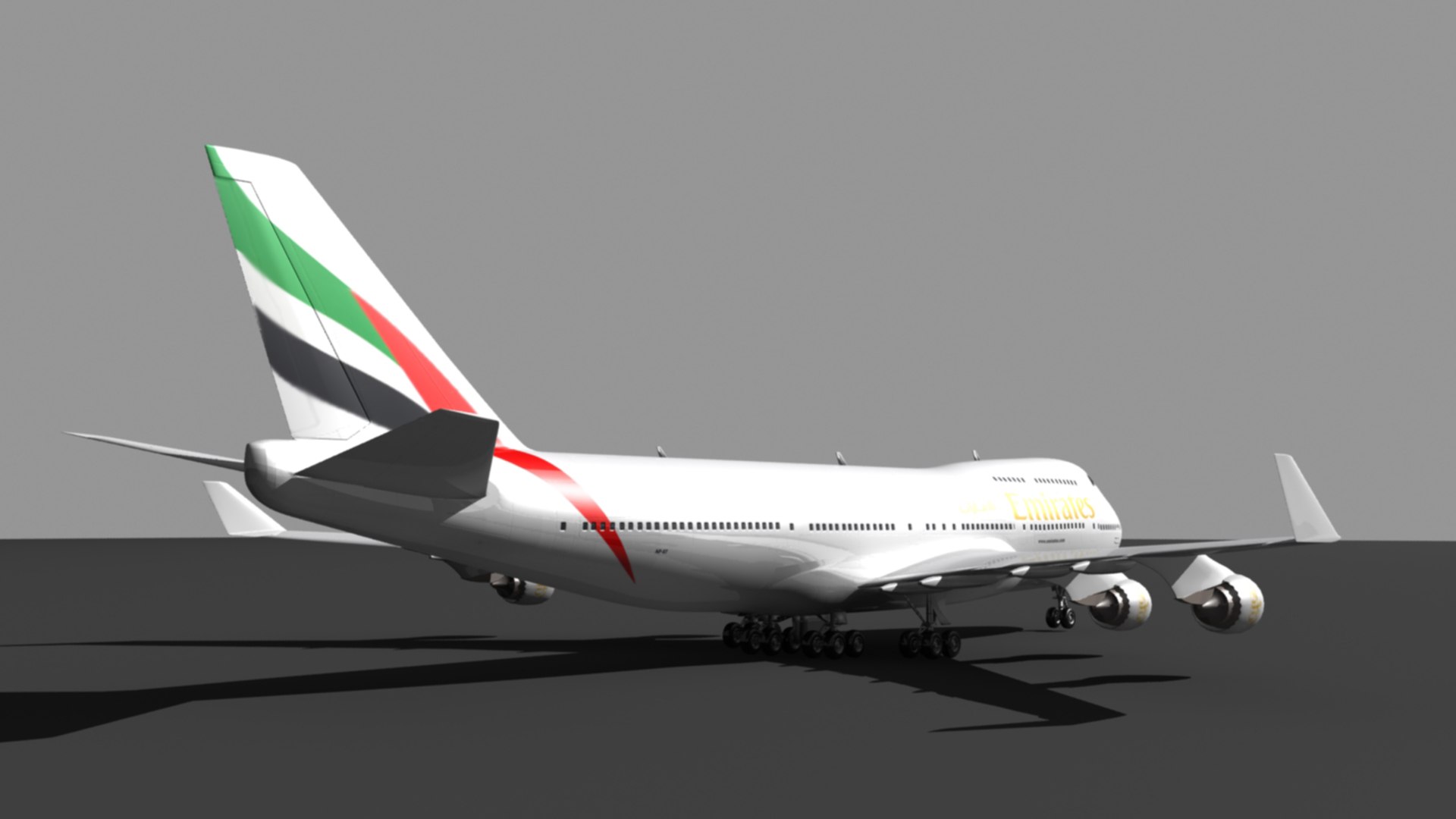 3D Emirates Boeing 747 Model - TurboSquid 2129743