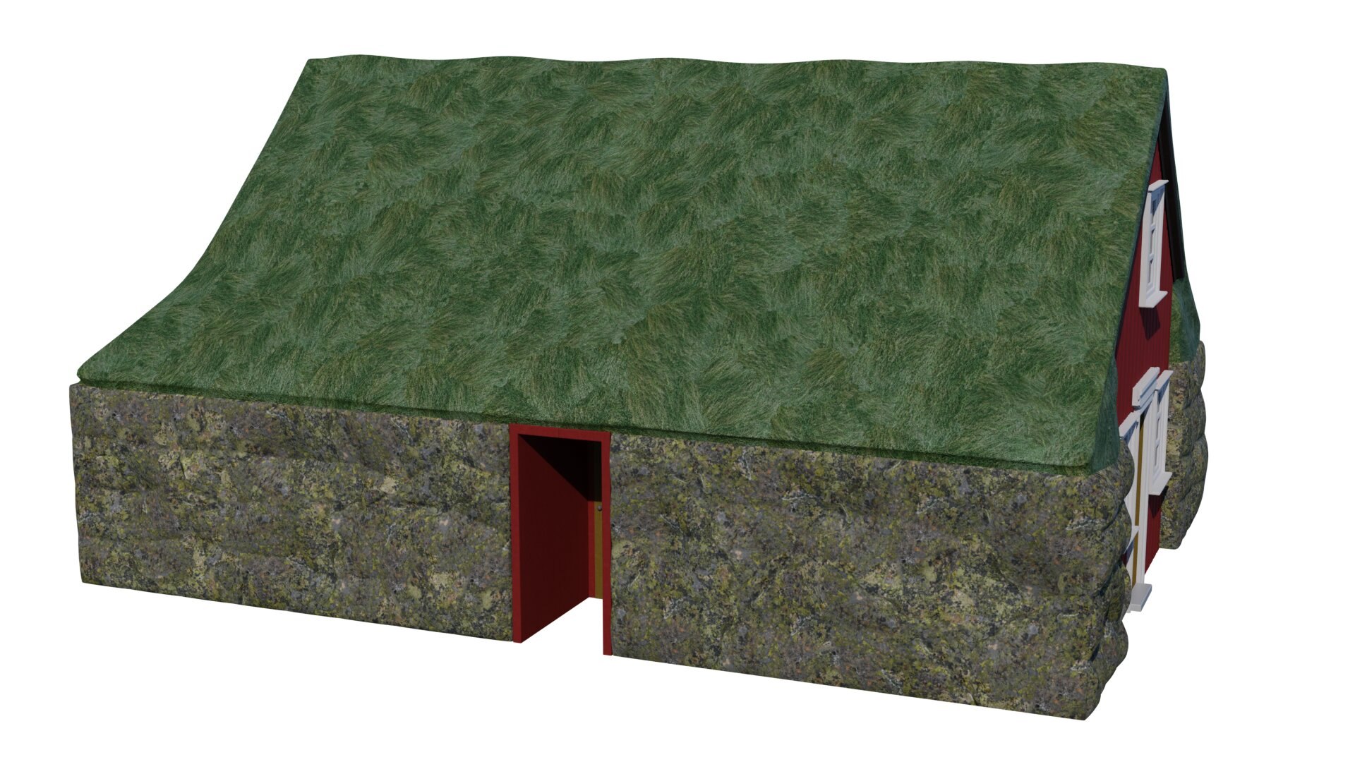 Turf house 3D model - TurboSquid 1717168